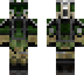 Realistic Phase 2 Commander Gree | Minecraft Skin