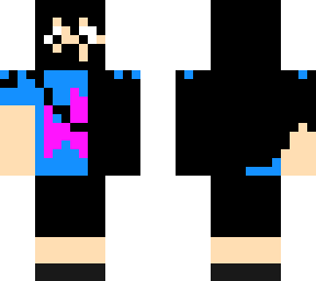 Black haired Adventure Block Chase Ashwag | Minecraft Skin