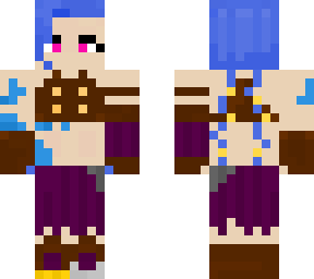 jinx arcane | Minecraft Skins