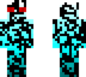 Toxic Cyan Enderman Corrupted [Corrupted AU] | Minecraft Skin