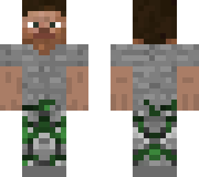 Cobblestone Steve with shaved beard | Minecraft Skin