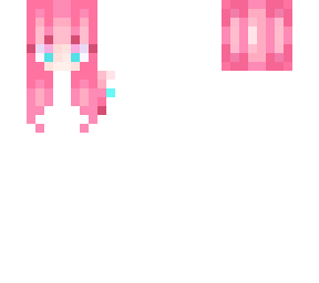 Adorable Pink Hair Base with Blue Ribbons | Minecraft Skin