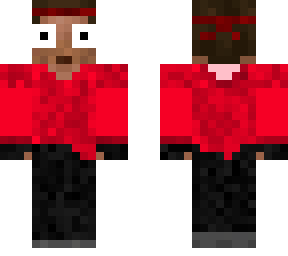 Scared Red Steve | Minecraft Skin