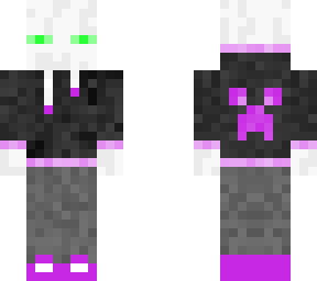 White Enderman (3 pixels, slim) | Minecraft Skin