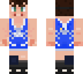 Wrestler Dca Blue singlet | Minecraft Skin