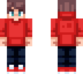 HIve style boy red hoodie | Minecraft Skin