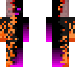 Flaming half enderman | Minecraft Skin