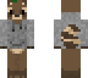 tanuki in gray hoodie | Minecraft Skin
