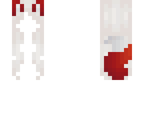 White hair fox ears and tail longer bangs | Minecraft Skin