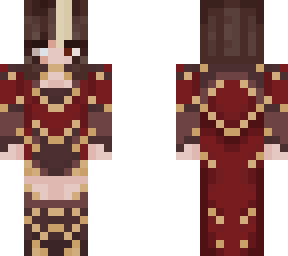 red and gold warrior | Minecraft Skin