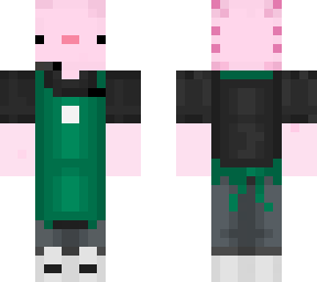 Starbucks Barista Axolotl | Minecraft Skin