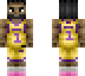 Lebron James (yellow jersey) | Minecraft Skin