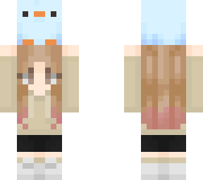 Riversgg Cubito ~ Pollito Azul Pastel | Minecraft Skin