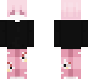 EBoy Pink Hair Hello Kitty | Minecraft Skin