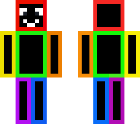 Neon rainbow guy | Minecraft Skin