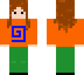 Orange blue spiral | Minecraft Skin