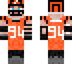 Sam Hubbard - Bengals - Alternate Orange | Minecraft Skin