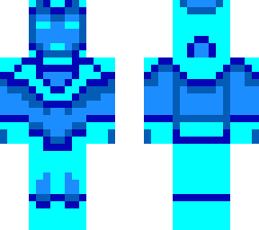 Blue Ironman cartoon | Minecraft Skin