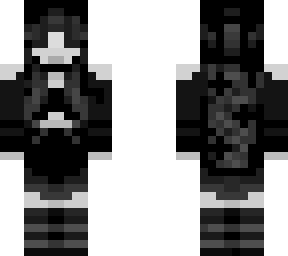 gothic woman/girl black clothes | Minecraft Skin