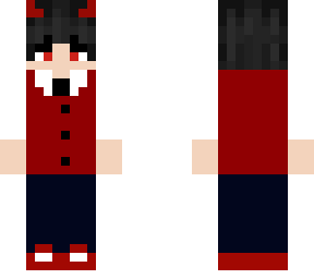 Red demon boy template used | Minecraft Skin