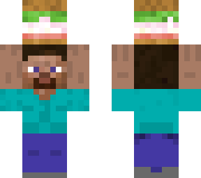 Steve holding a sandwich | Minecraft Skin