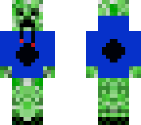 Creeper with blue Hoodie | Minecraft Skin