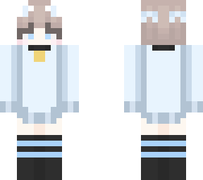 Blue cat femboy recolor | Minecraft Skin