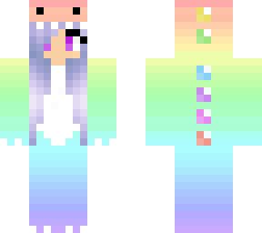 Britney in a rainbow dino onesie! | Minecraft Skin