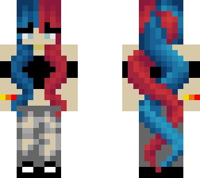 Red/Blue Split Dye | Minecraft Skin
