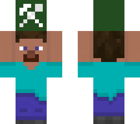 Steve holding Pickaxe and shovel | Minecraft Skin