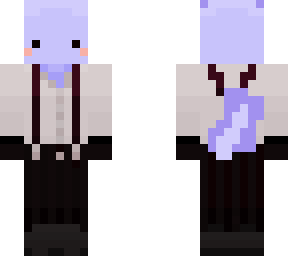 blue axolotl suspenders | Minecraft Skin