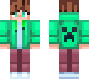 Creeper Hoodie Hive Style. | Minecraft Skin