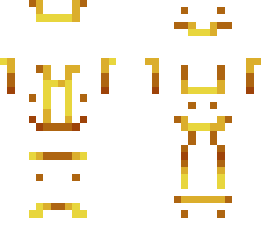 Bolt Armor Trim Gold Overlay | Minecraft Skin