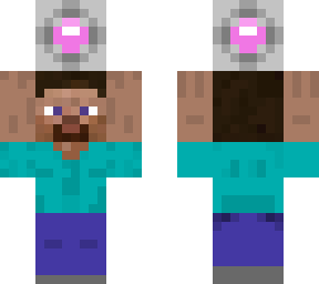 steve holding companion cube | Minecraft Skin