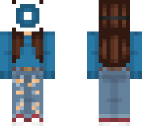 Blue Mask Girl | Minecraft Skin