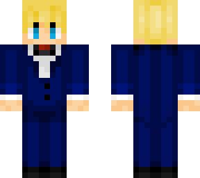 CJ blue tux blondie | Minecraft Skin