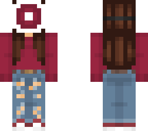 Red Mask Girl | Minecraft Skin