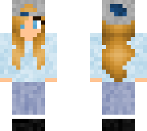 Gril with backwards hat | Minecraft Skin
