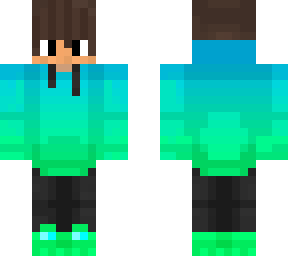 Neo Lime And Light Blue | Minecraft Skin