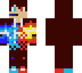 gamer water fire | Minecraft Skin