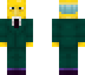 Mr. Burns - The Simpsons [Green Version] | Minecraft Skin