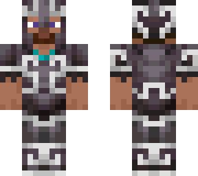 Steve with Netherite Armor Flow Armor Trim | Minecraft Skin