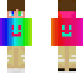 Epic Rainbow Gradient Hoodie Skin | Minecraft Skin