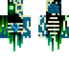 dying wraith /ghost covered in skulk | Minecraft Skin