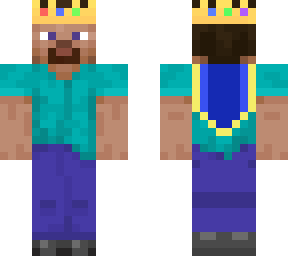 Steve with crown and cape | Minecraft Skin