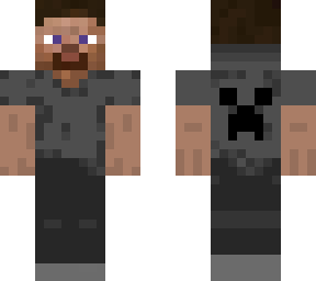 [Detailed] Grey Steve | Minecraft Skin
