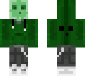 Teen Slime With Slime Face on Back | Minecraft Skin