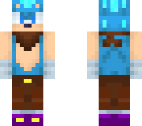 Blue The Hedgehog (Mobian) no hair version | Minecraft Skin