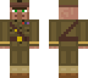 US Army WW1 Villager Army 1st Lieutenant | Minecraft Skin