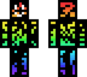 Corrupt Rainbow Man | Minecraft Skin